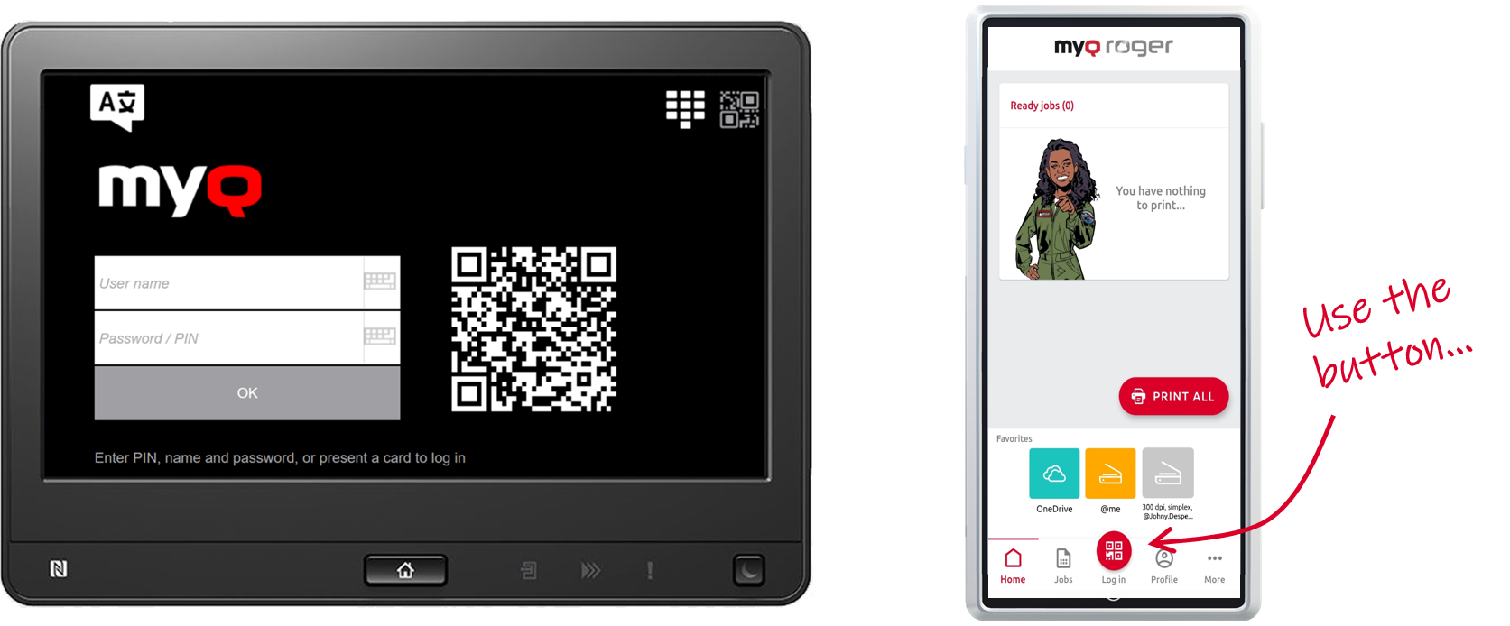 Using MyQ Roger Kyocera