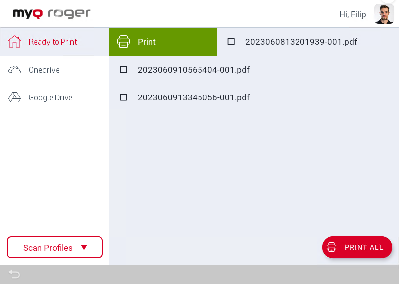 Using MyQ Roger