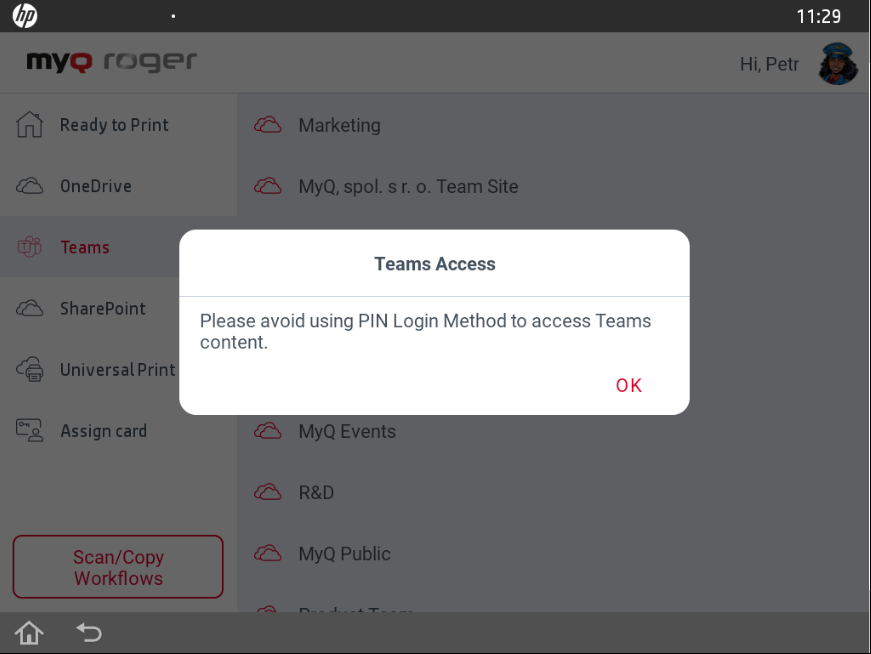 Using MyQ Roger